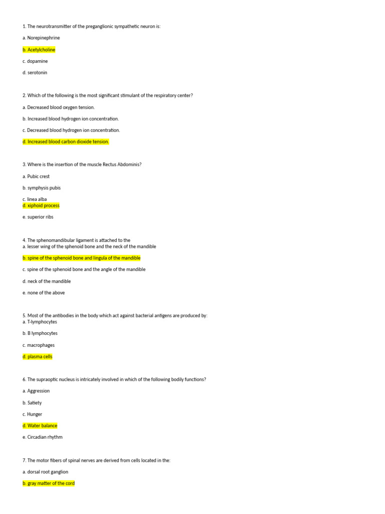 Gen Ana and Physio Ans TP | PDF | Stomach | Artery