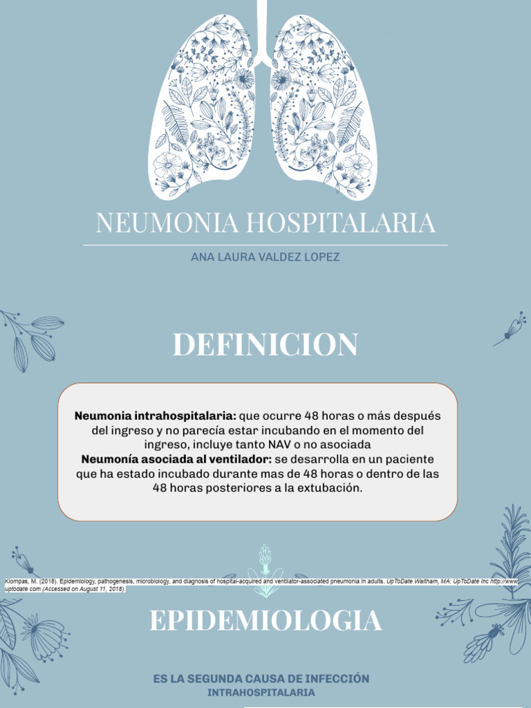 Neumonía Hospitalaria: Definición y Tratamiento | PDF | Neumonía ...