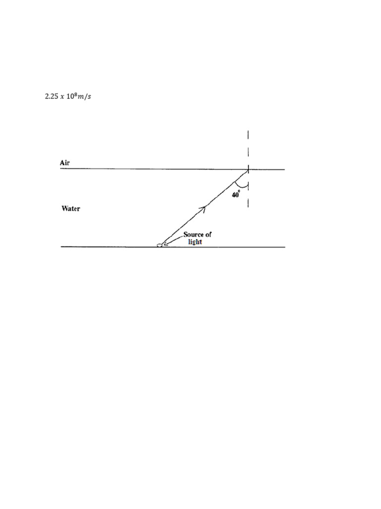 Light Refraction and Wave Calculations | PDF