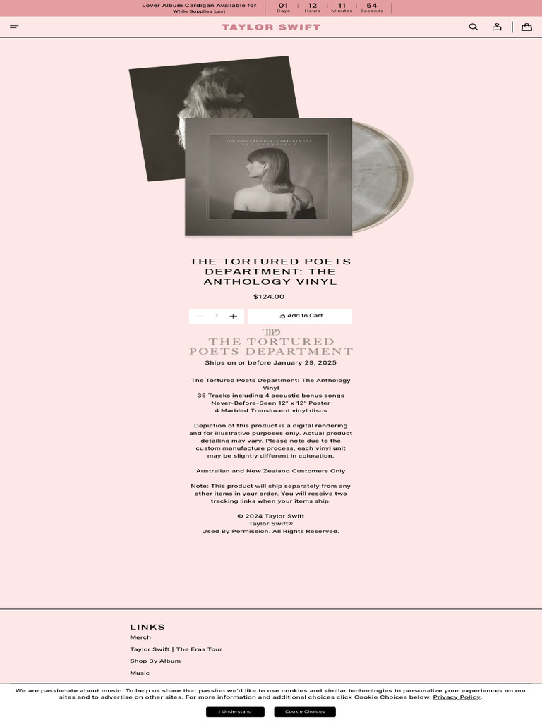 The Tortured Poets Department The Anthology Vinyl Taylor Swift Official ...