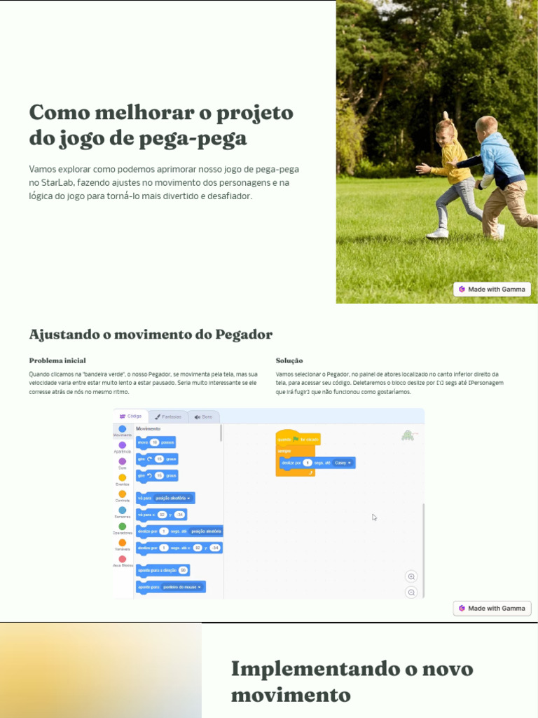Como Melhorar o Projeto Do Jogo de Pega Pega | PDF