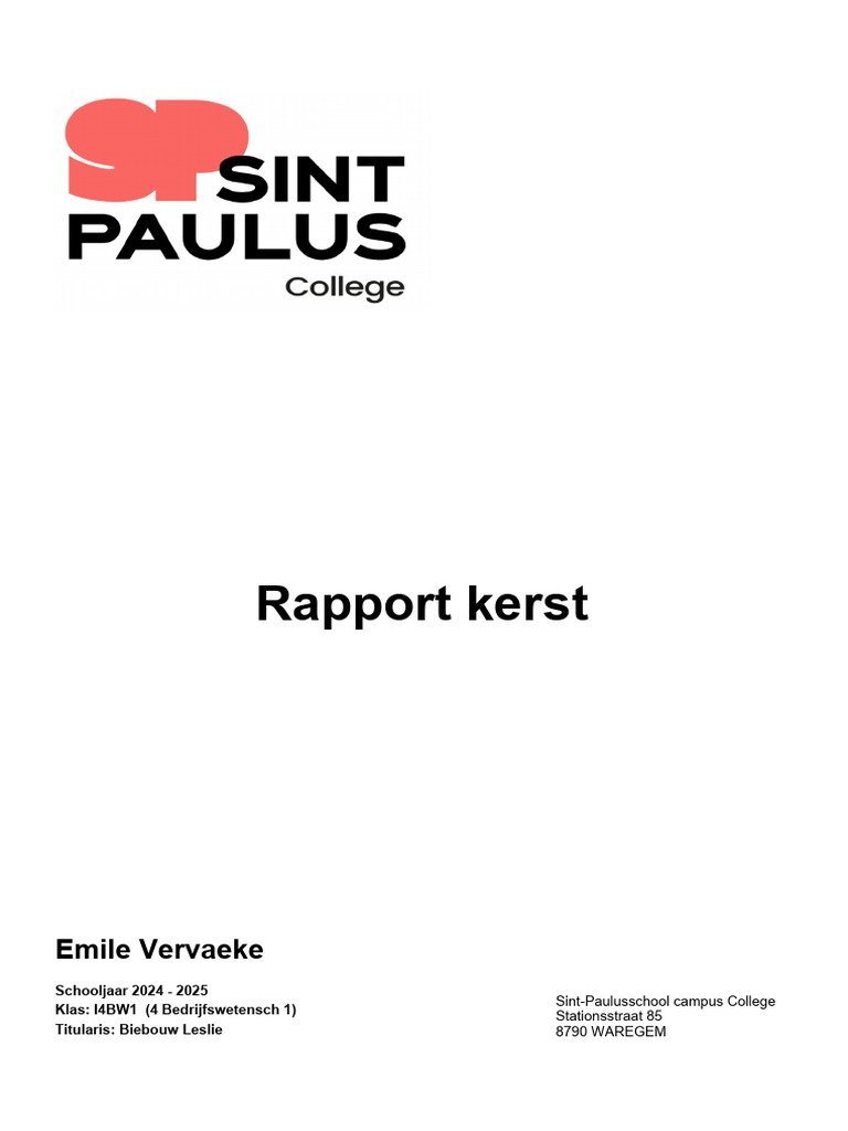 Rapport I4BW1 00 R1K | PDF