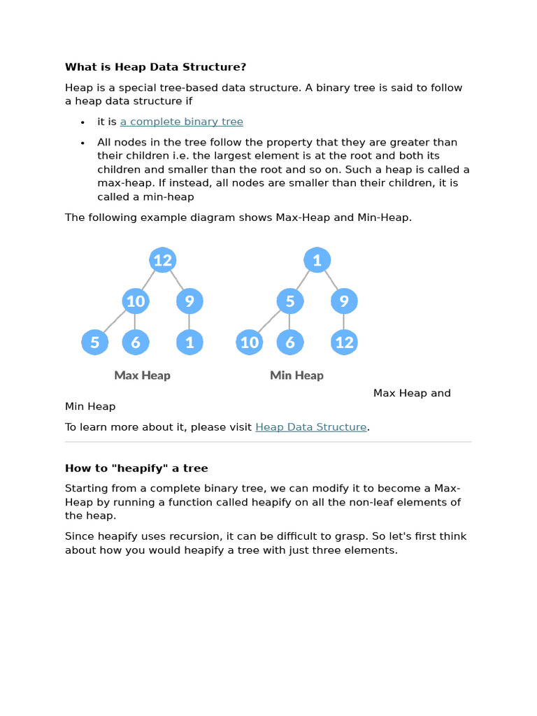 Priority Queue Heap Data Structure Pdf Computer Programming