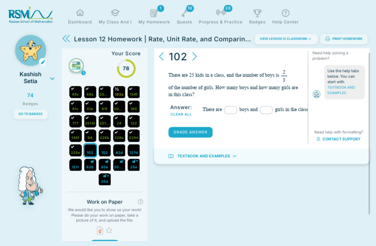 Lesson 12 Homework Rate, Unit Rate, and Comparing Rates Before-After ...