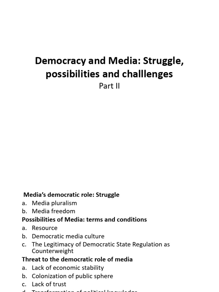 Democracy and Media II | PDF | Democracy | Political Ideologies