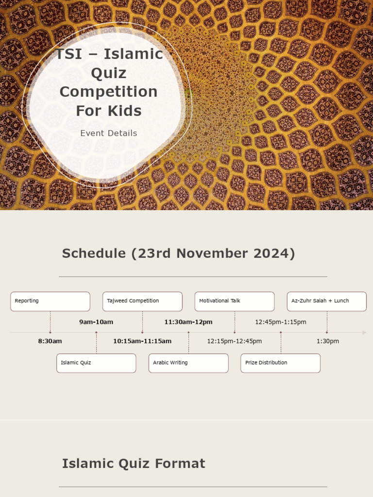 Islamic Quiz Competition for Kids 2024 | PDF