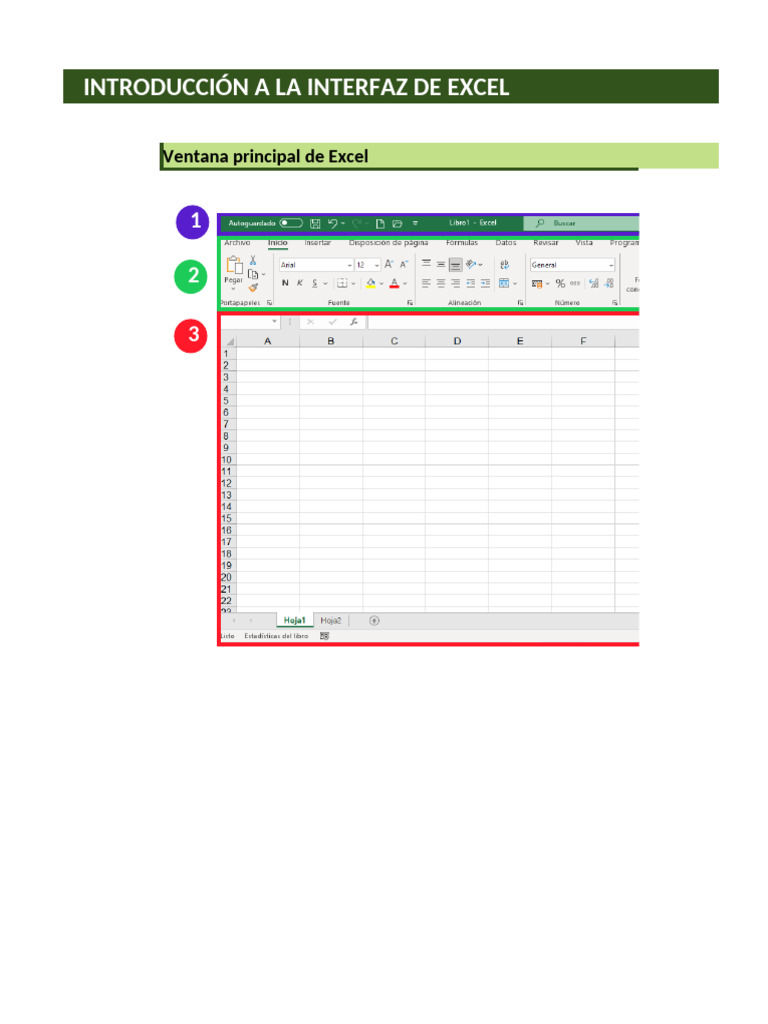Unidad I-Interfaz de Excel | PDF | Microsoft Excel | Ventana (informática)
