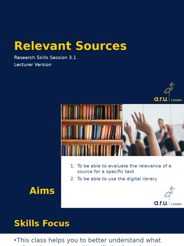 Evaluating Relevant Sources in Research | PDF | Relevance | Libraries