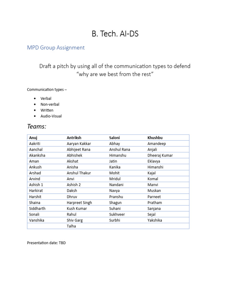 MPD Assignment | PDF