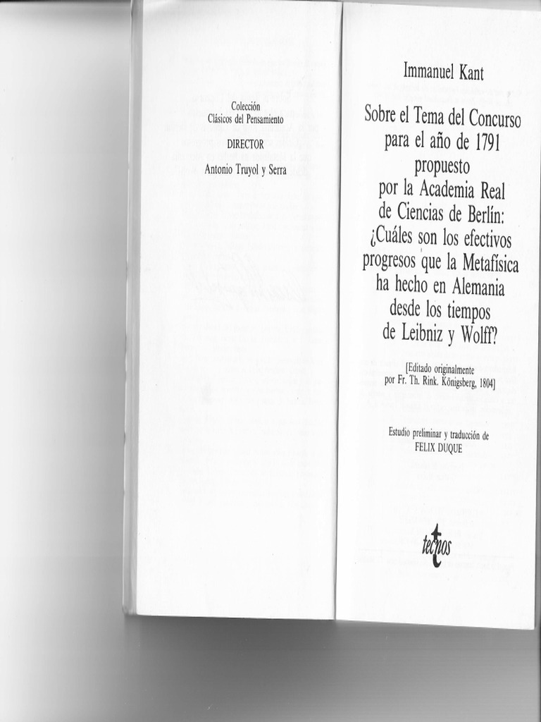 Kant Progresos Prologo | PDF