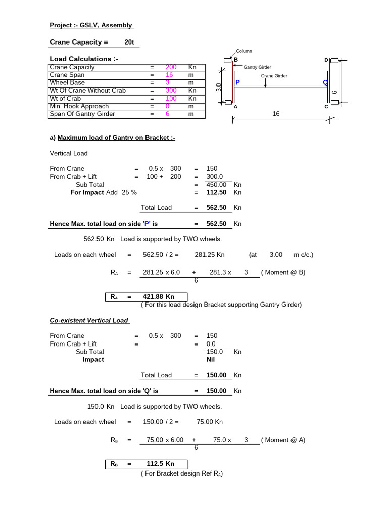 Gantry Girder With C-TOP 4.4m Span, 10T Cap, Crane Span 30.5m | PDF ...