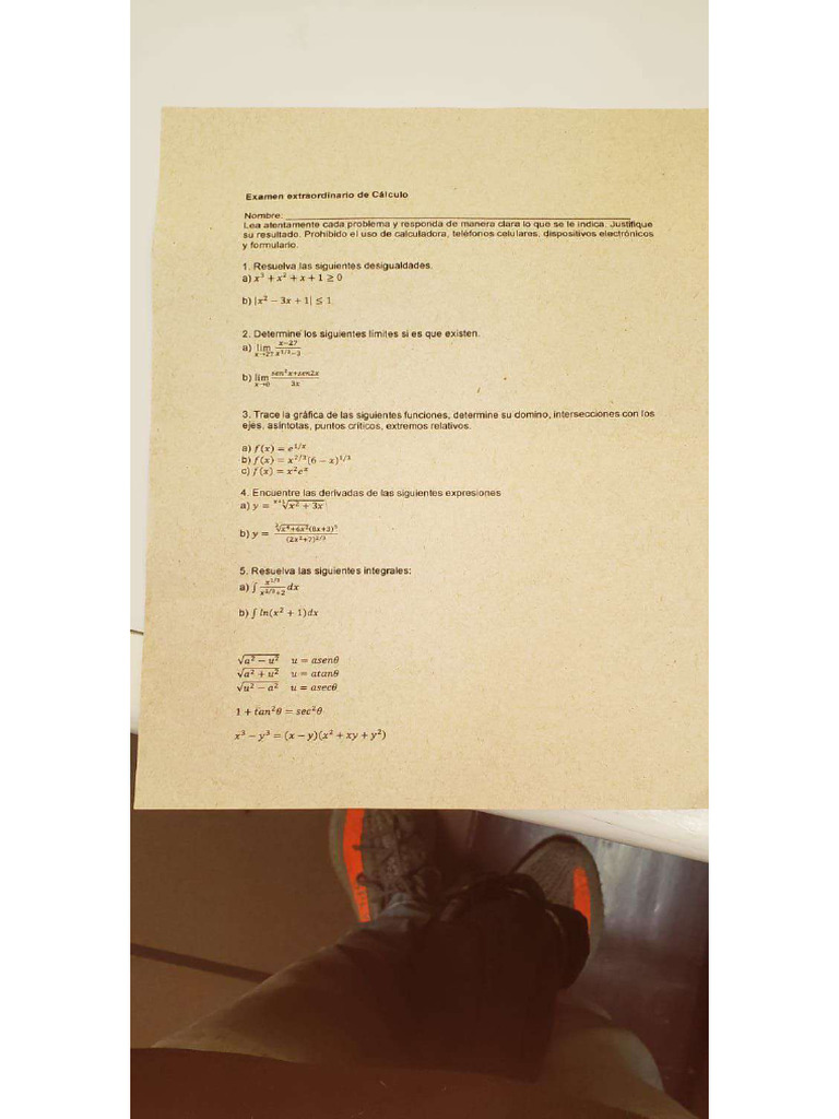 Examen de Caculo | PDF