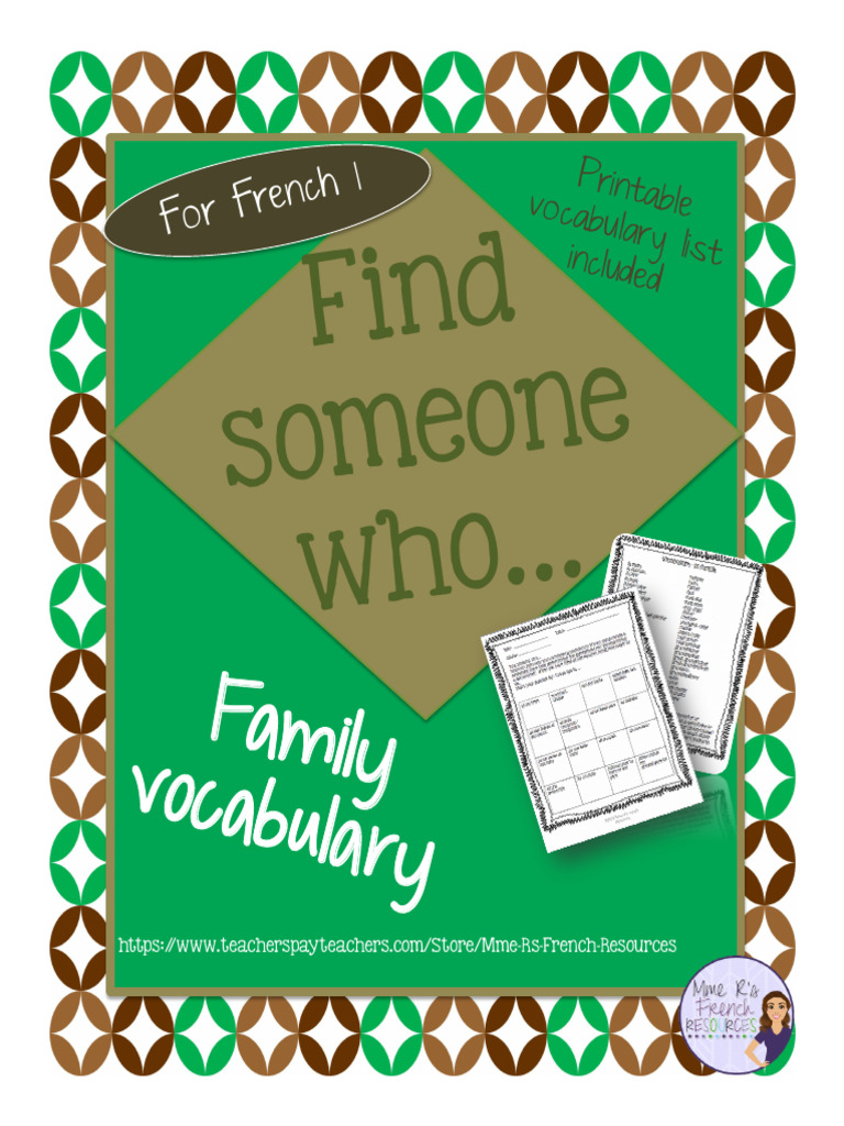 Find Someone Who : Ffaam Miillyy Vvooccaabbuullaarryy | PDF | Digital ...