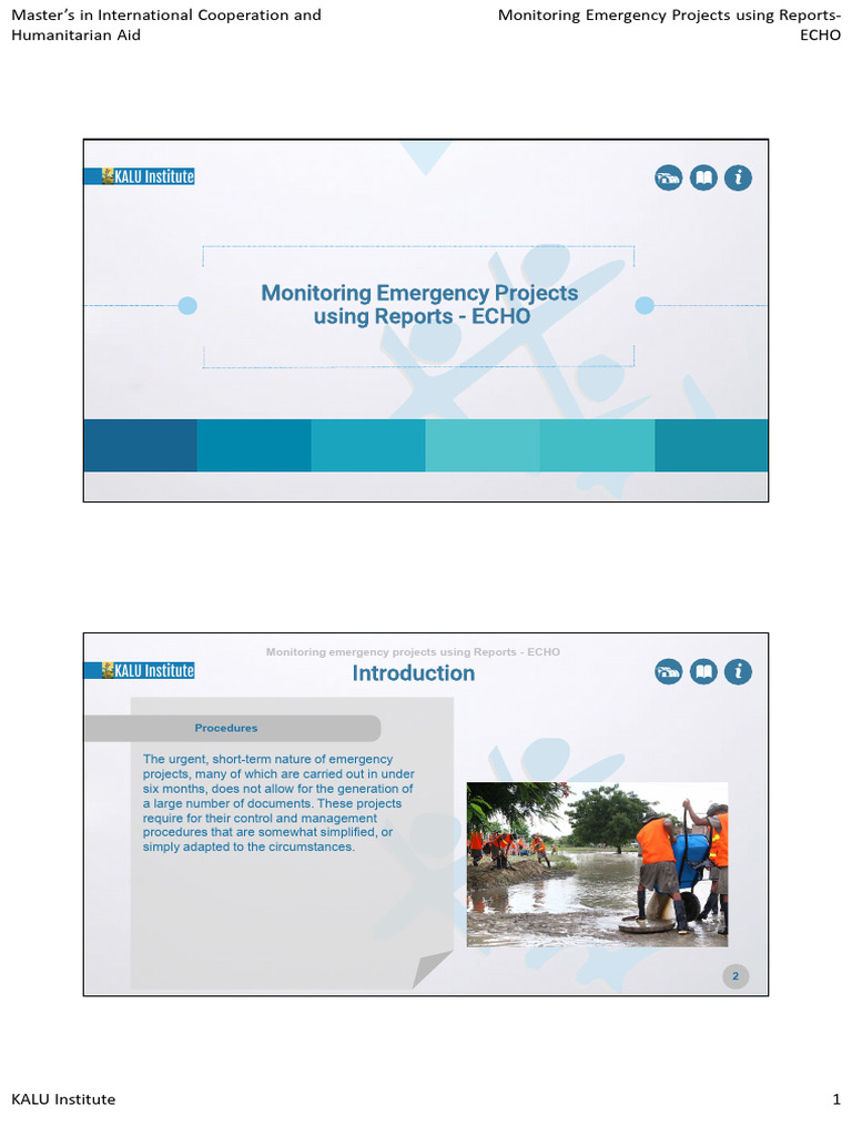 ECHO Project Monitoring Guidelines | PDF