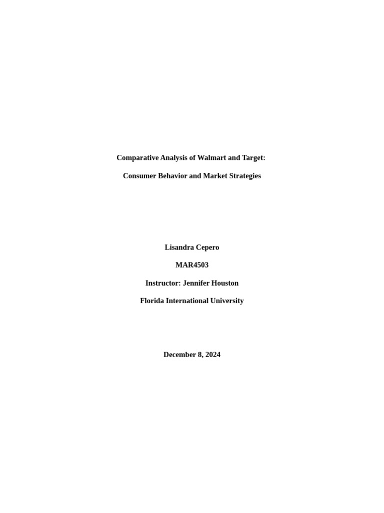 Walmart vs. Target: Consumer Behavior Insights | PDF | Brand | Marketing