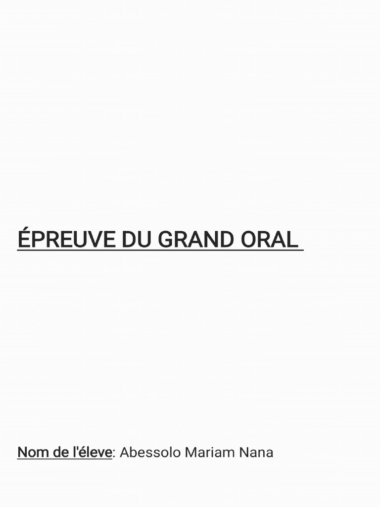 Grand Oral _2 | PDF
