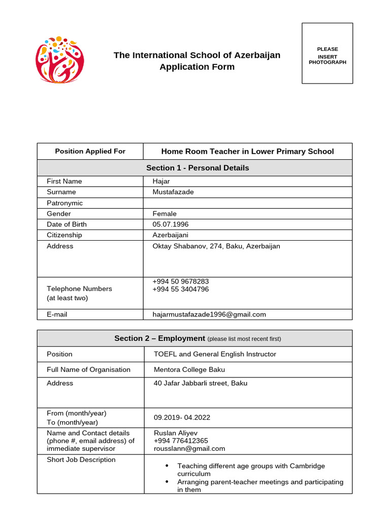 TISA Application Form 2022 | PDF