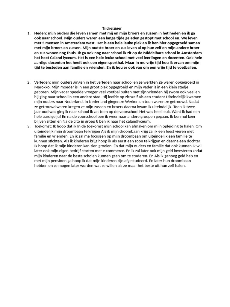 Heden Verleden Toekomst | PDF