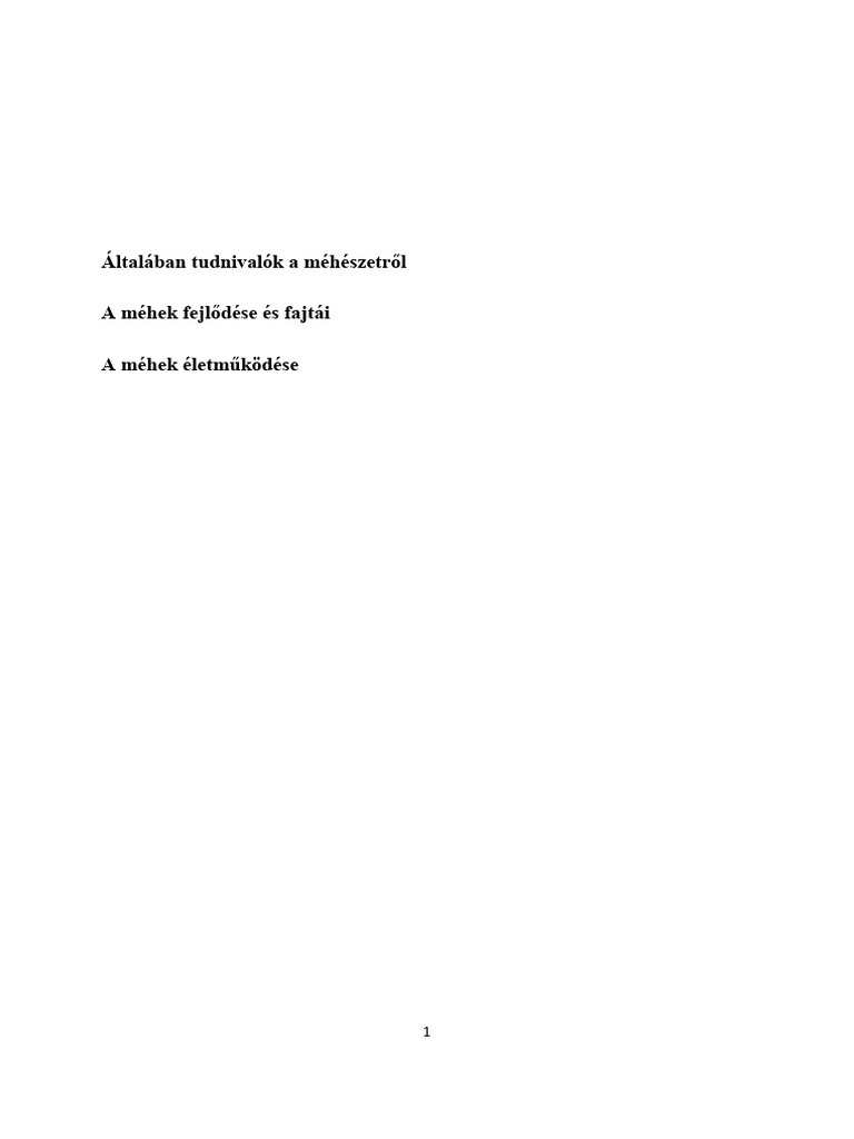 A Méhek | PDF