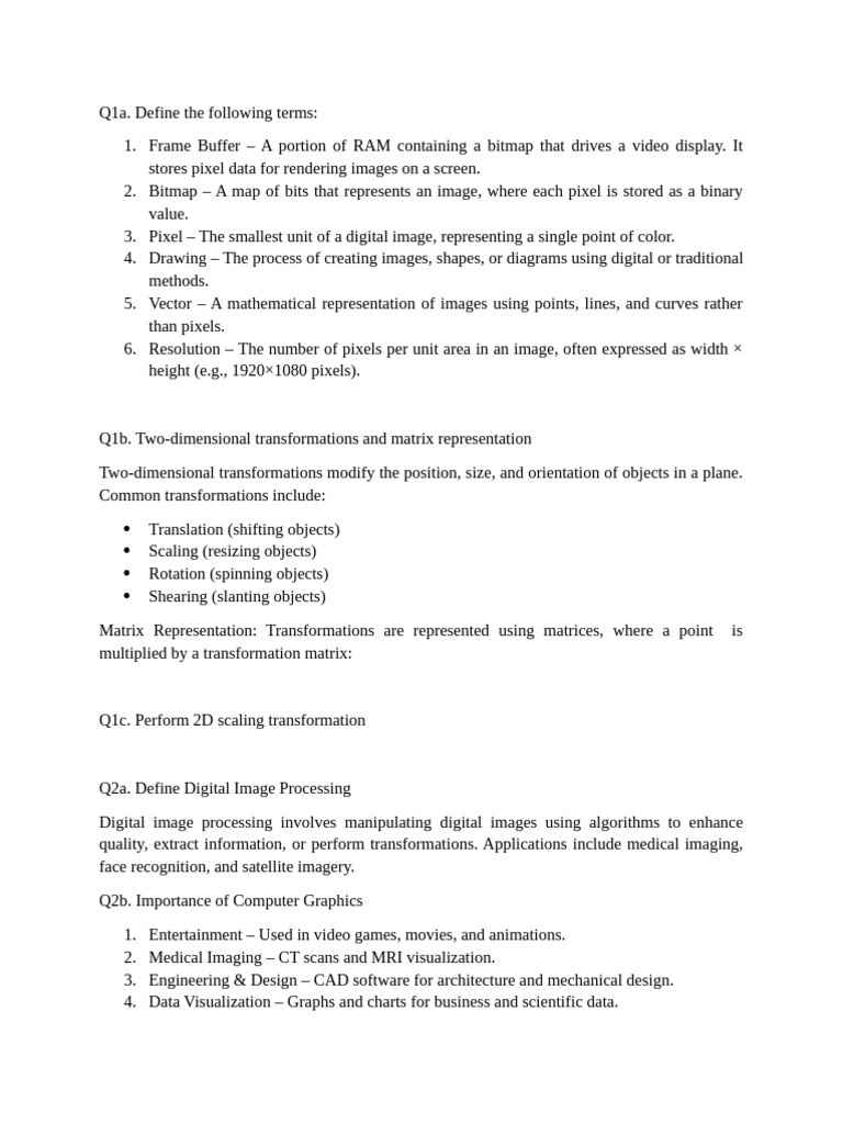 Comp Graphics | PDF | 2 D Computer Graphics | Computer Graphics