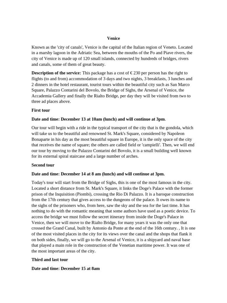 brochure | PDF | Venice | Republic Of Venice