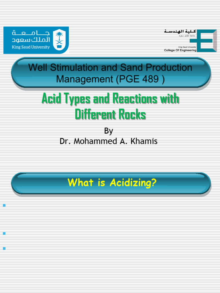 Acidizing Techniques for Well Stimulation | PDF | Acid | Hydrochloric Acid