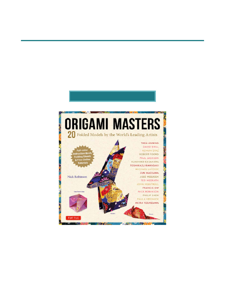 Best Value Origami Masters Ebook 20 Folded Models by The World's ...