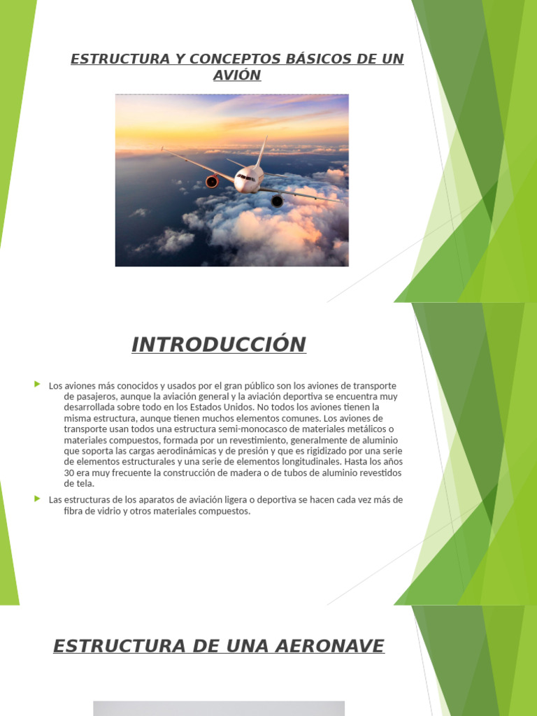 Partes y Estructura de un Avión | PDF | Avión | Superficies de control ...