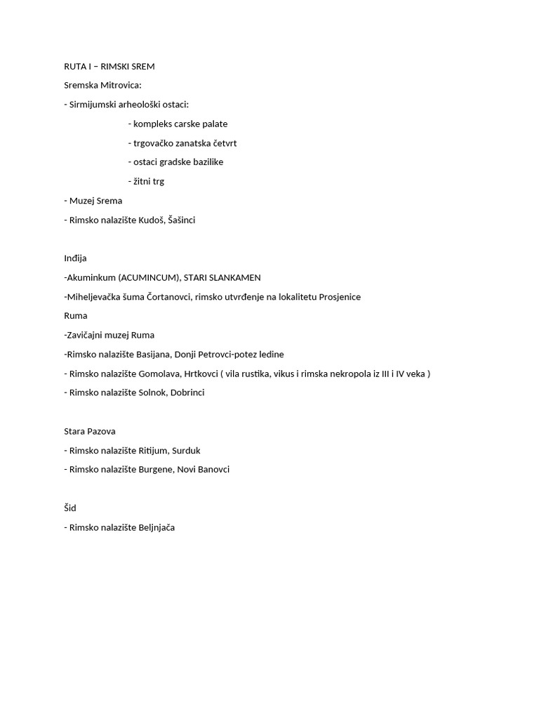 Predlog Dopune Rute Srema 2 | PDF