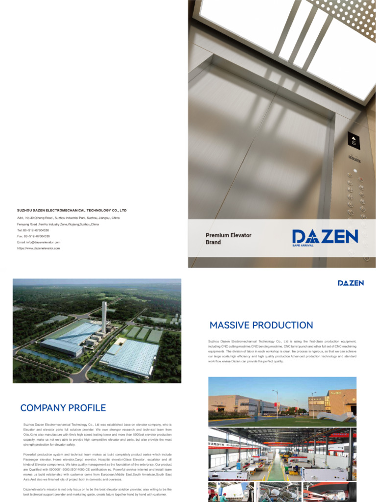Premium Elevators and Solutions by Dazen | PDF | Elevator | Transport