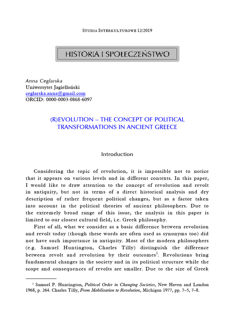 Ceglarska R Evolution The Concept of Political Transformations in ...