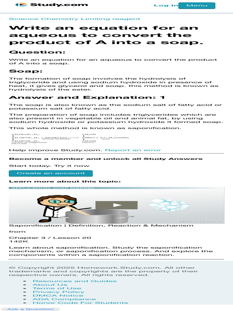 Write An Equation For An Aqueous To Convert The Product of A Into A ...