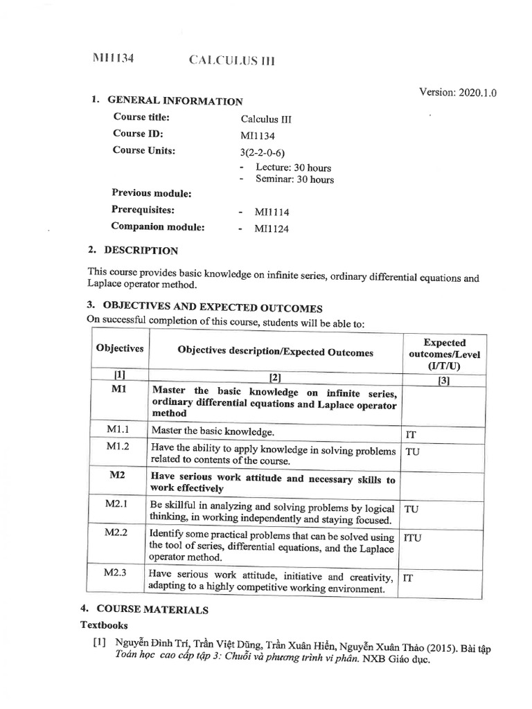 Ict-Mi1134-Calculus Iii | PDF
