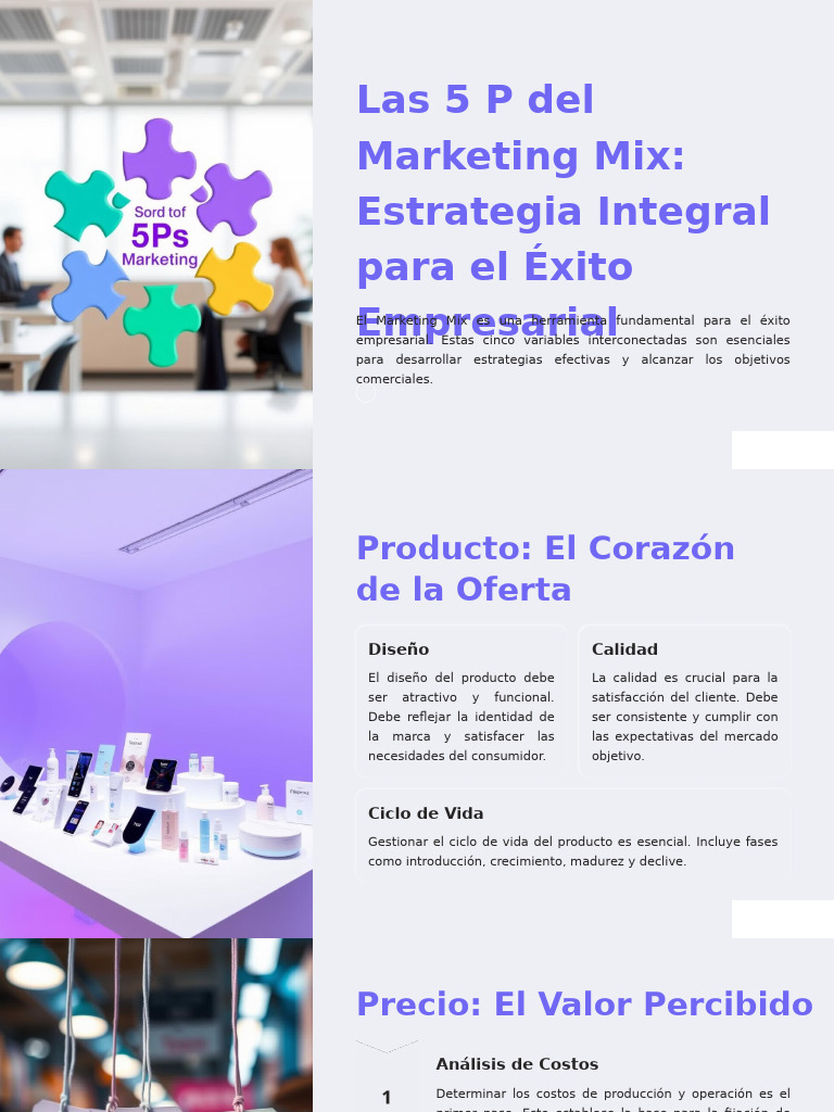 Las 5 P Del Marketing Mix Estrategia Integral para El Exito Empresarial | PDF | Marketing ...