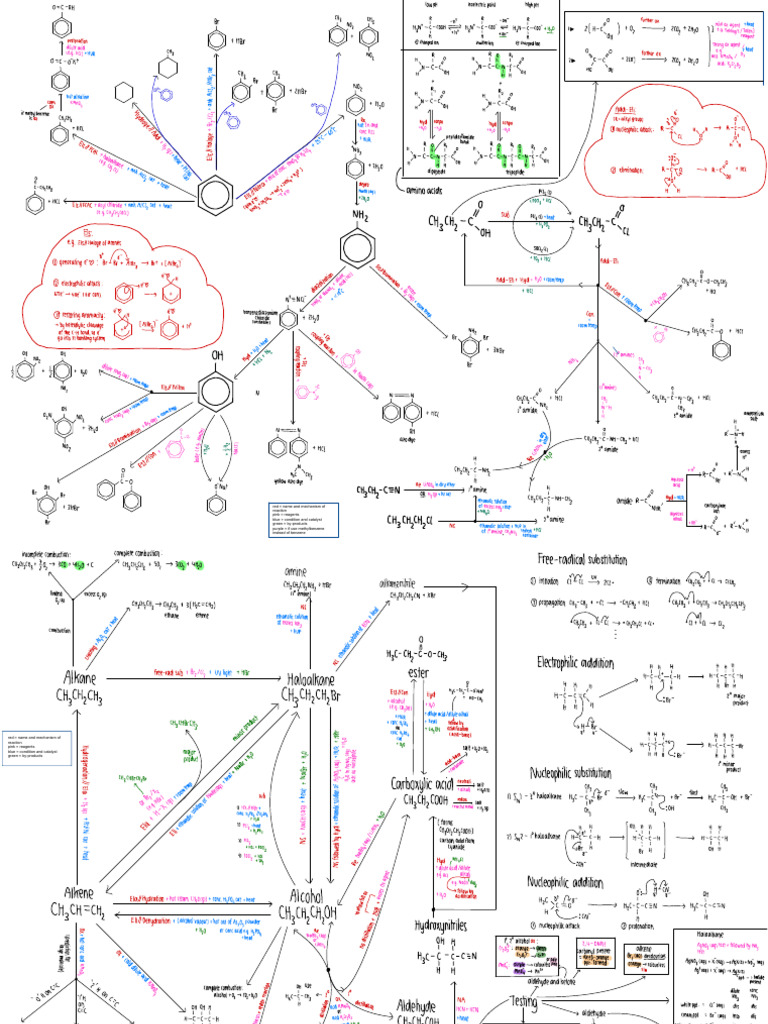 Organic Reaction Mechanisms Overview | PDF | Chemistry | Physical Sciences