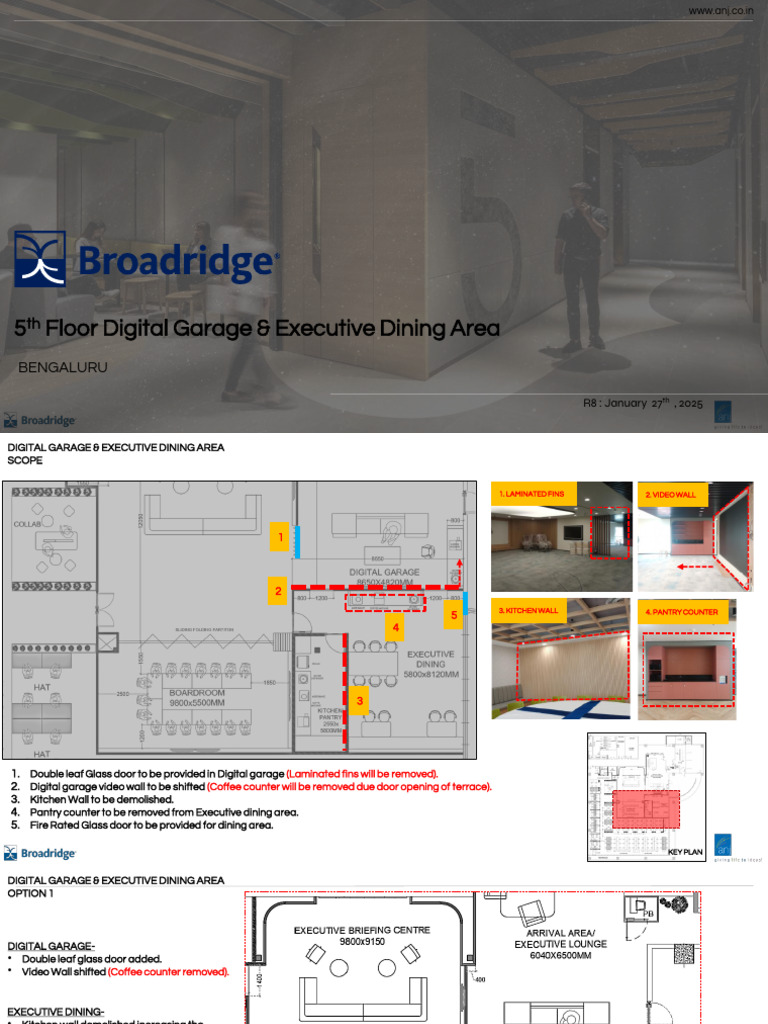 Broadridge - Digital Garage & Executive Dining Area - R8 | PDF | Door | Wall