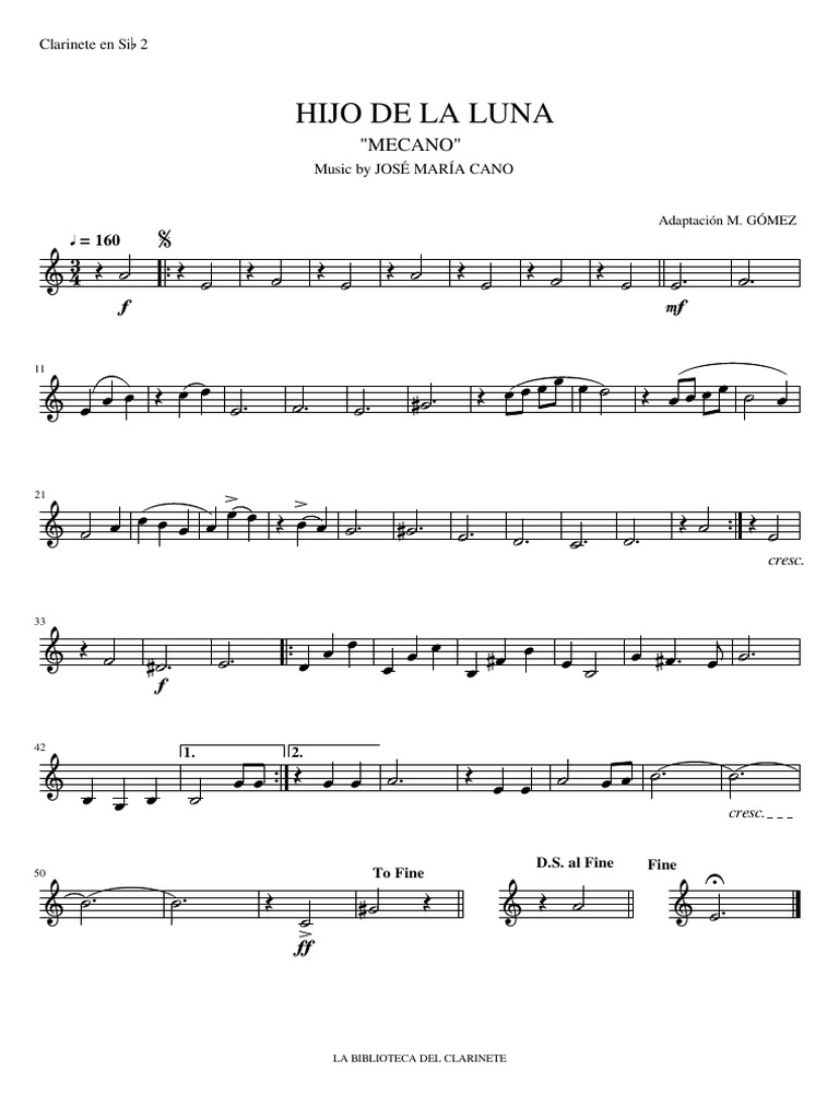 HIJO DE LA LUNA - MECANO Cl. 2 | PDF | Spanish Language Music