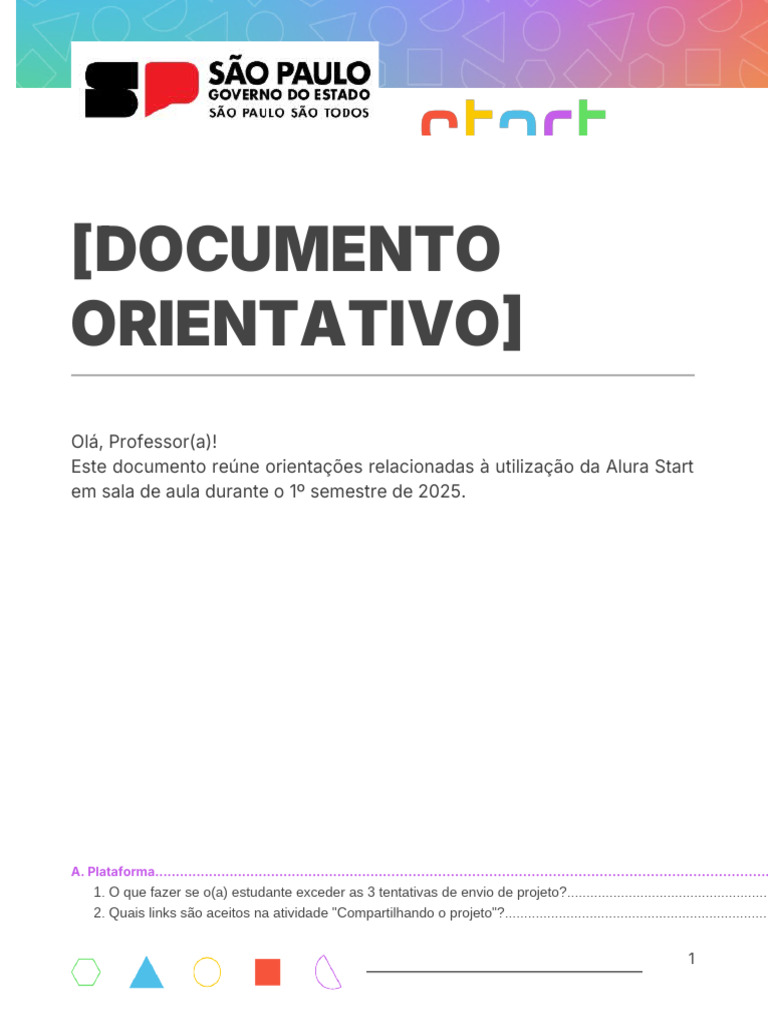 (Externo) São Paulo - Documento Orientativo | PDF | Swift (linguagem de ...