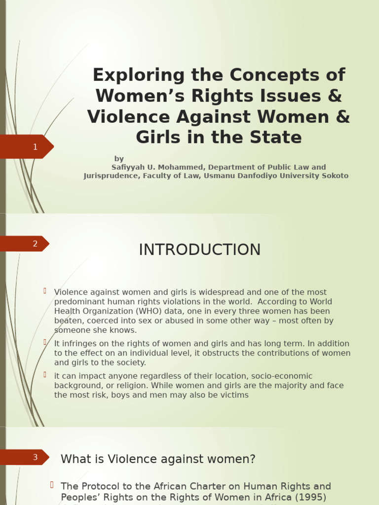 Women's Rights and Violence Overview | PDF | Violence | Domestic Violence