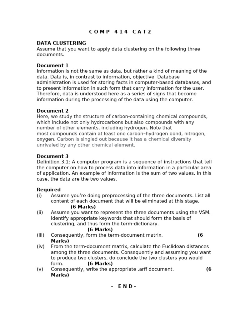 Comp 414 Cat 2 | PDF