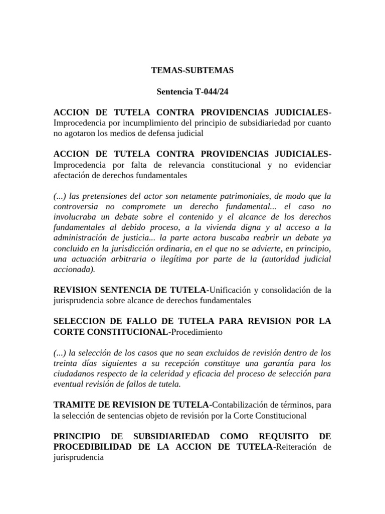 T 044 24 | PDF | Caso de ley | Debido al proceso