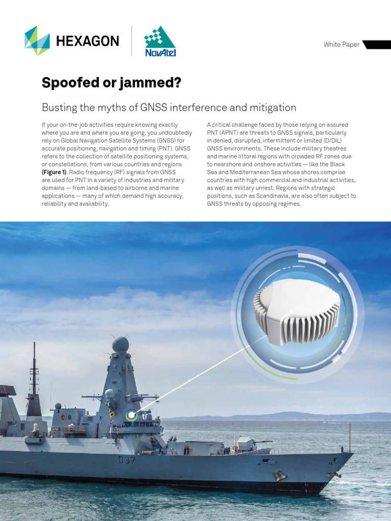GNSS Interference: Jamming vs. Spoofing | PDF | Inertial Navigation ...