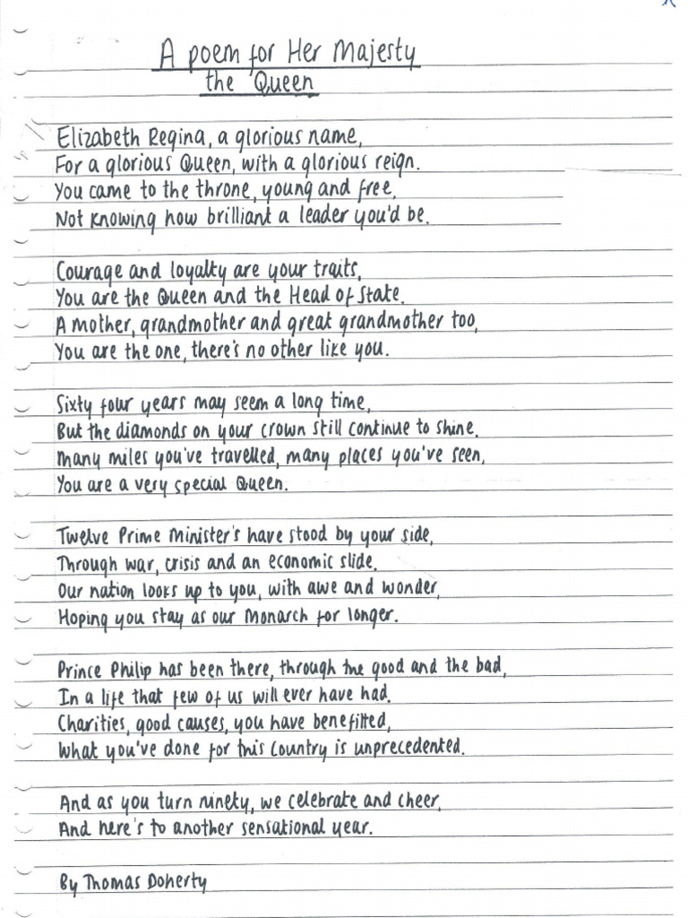 Poems For The Queen | PDF