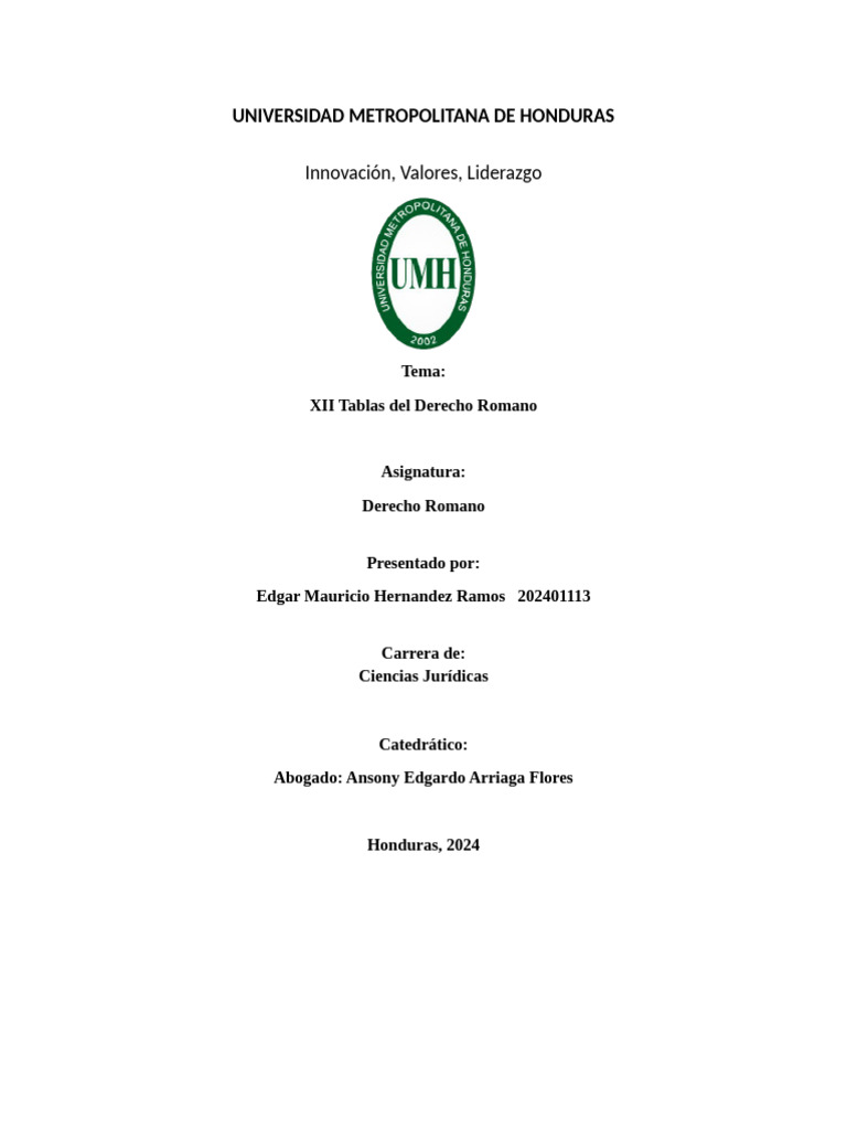 Las XII Tablas de Roma | PDF | Ley romana | Civilizaciones clásicas