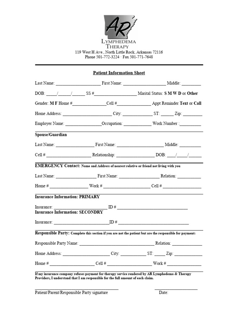 Patient Information Forms - 0222 | PDF | Insurance | Privacy