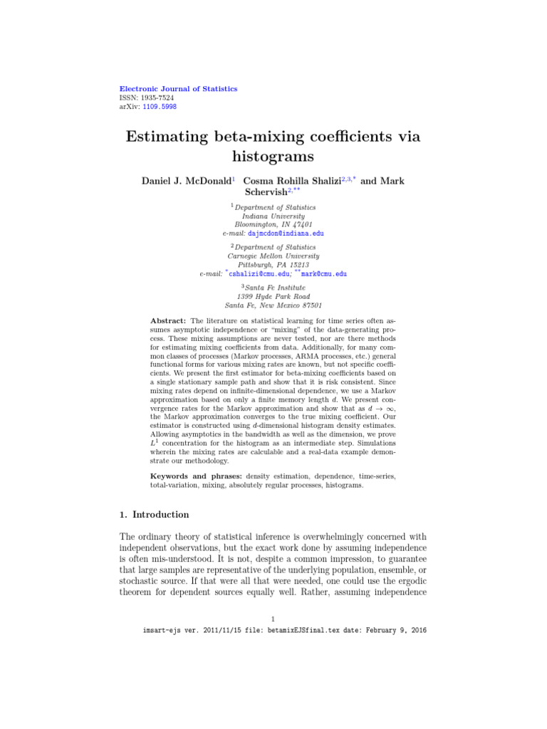 1109.5998v3 | PDF | Statistics | Bias Of An Estimator