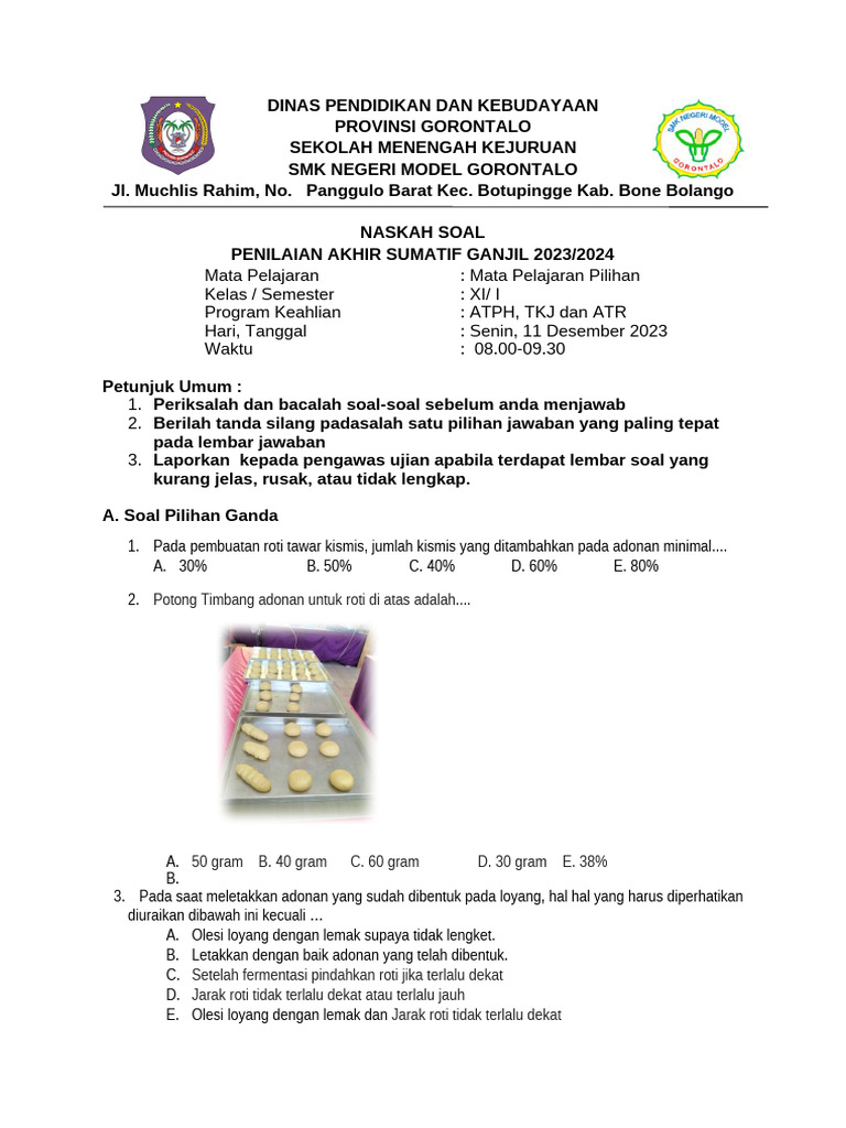 Soal Mapel Pilihan Aphp | PDF