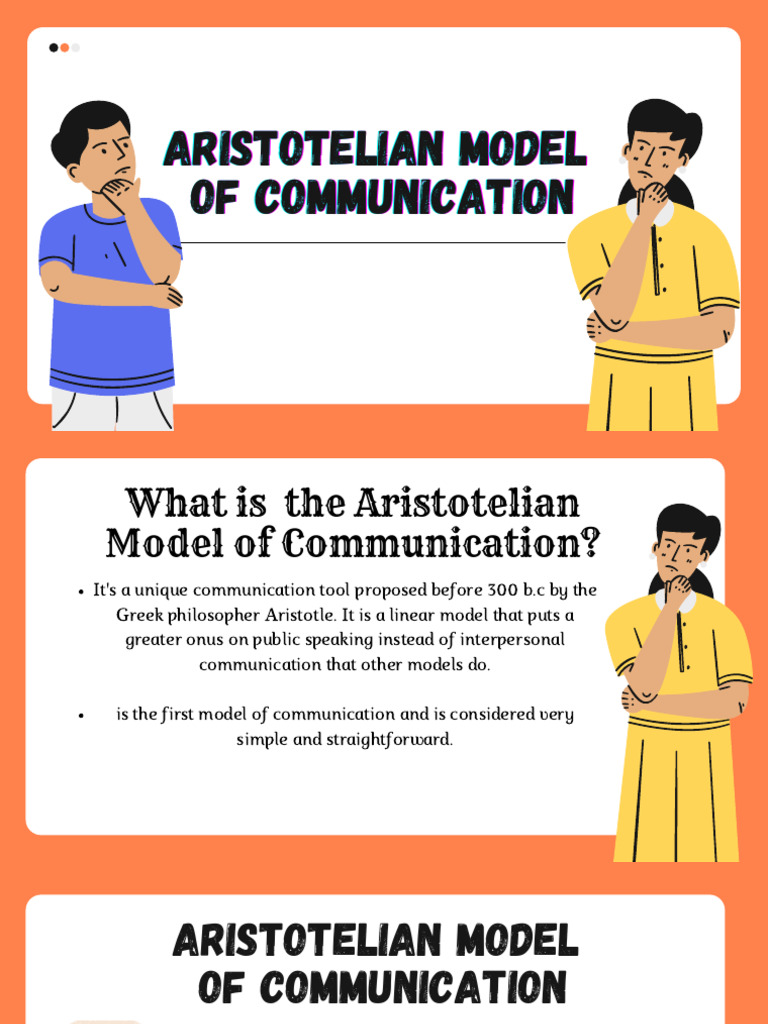 Aristotelian Model of Communication | PDF | Public Speaking | Communication