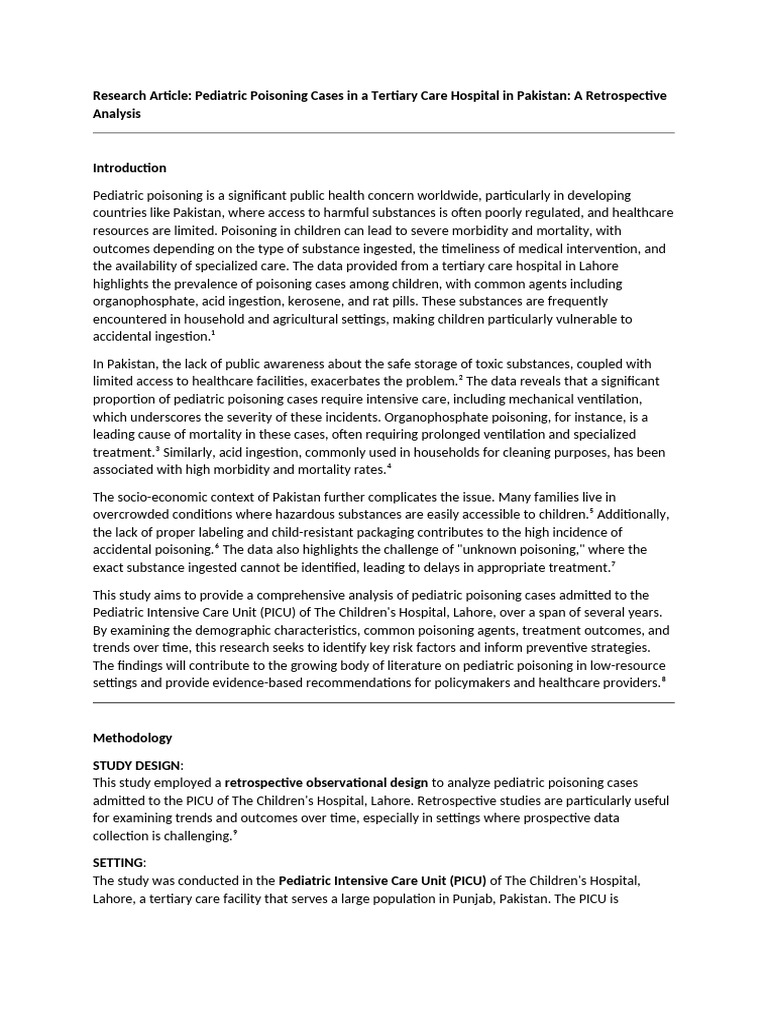 Poisoning | PDF | Sample Size Determination | Health Care