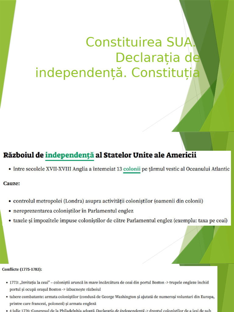 13 - Constituirea SUA | PDF